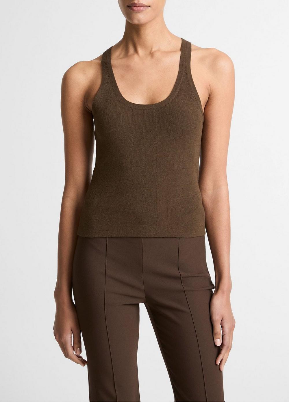 VINCE Vince Milano-Stitch Scoop-Neck Sweater Tank